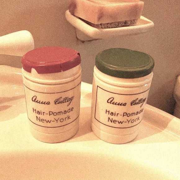 Antique | Accents | 2 Anna Csillag Ceramic Hair Pomade Containers ...